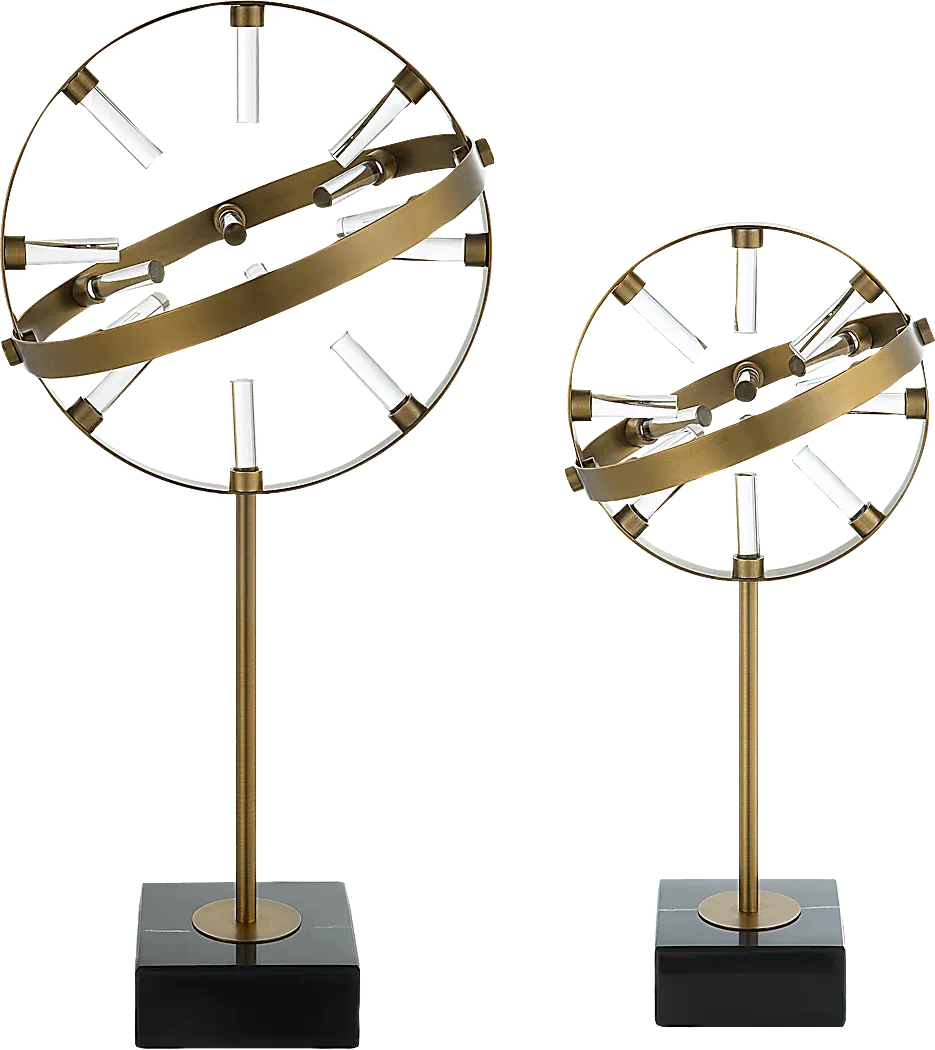 Camrin Brass Yellow Sculptures, Set Of 2 | Rooms to Go