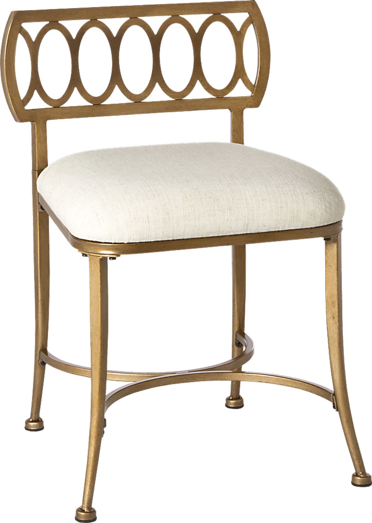 Canal Street Cream Colors,Light Wood,White Vanity Stool | Rooms to Go
