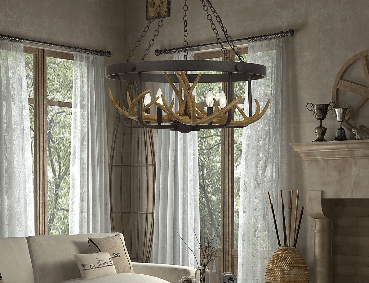 Canewood Brown Chandelier - Rooms To Go