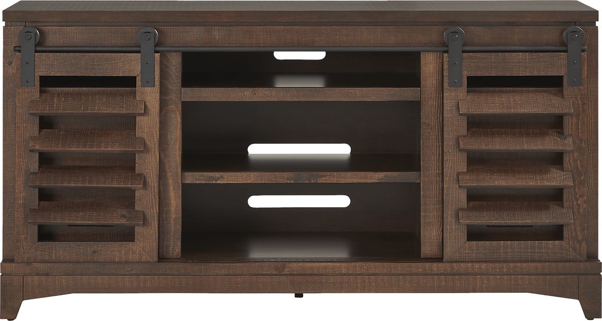 Canoe Creek II Tobacco Dark Wood Console | Rooms to Go