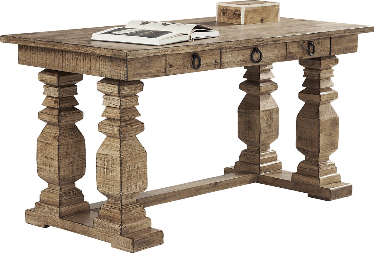 Canyon City Natural Light Wood Desk | Rooms to Go