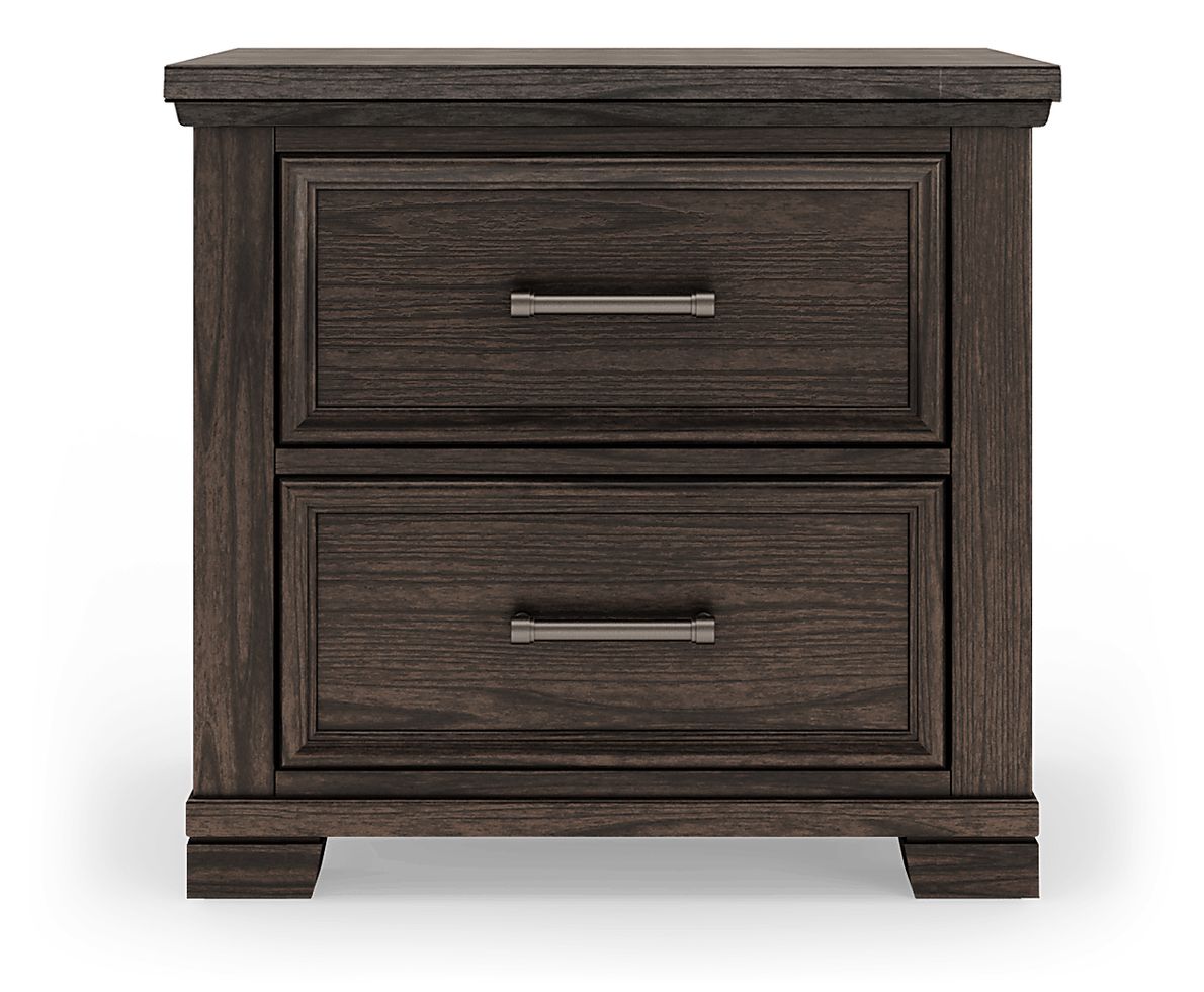 Canyon Lake Java Dark Wood Nightstand - Rooms To Go