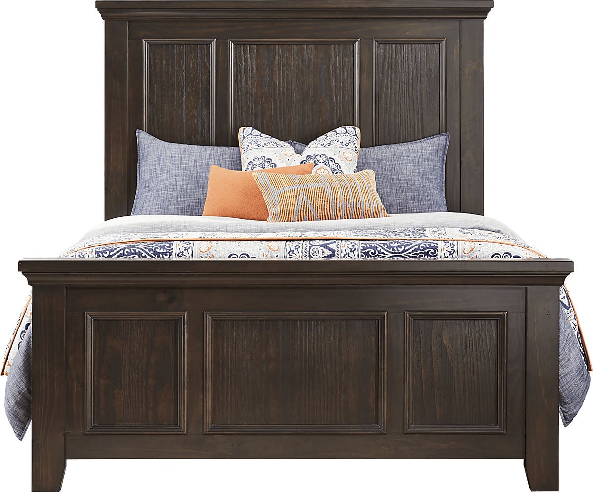 Canyon River 5 Pc Java Dark Wood Queen Bedroom Set With 3 Pc Queen ...