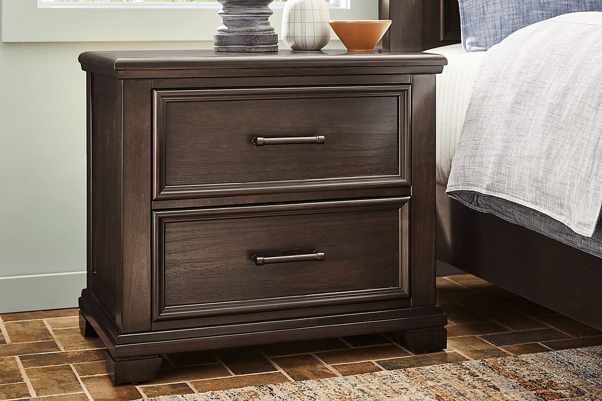 Canyon River 5 Pc Java Dark Wood King Bedroom Set With 3 Pc King Panel ...