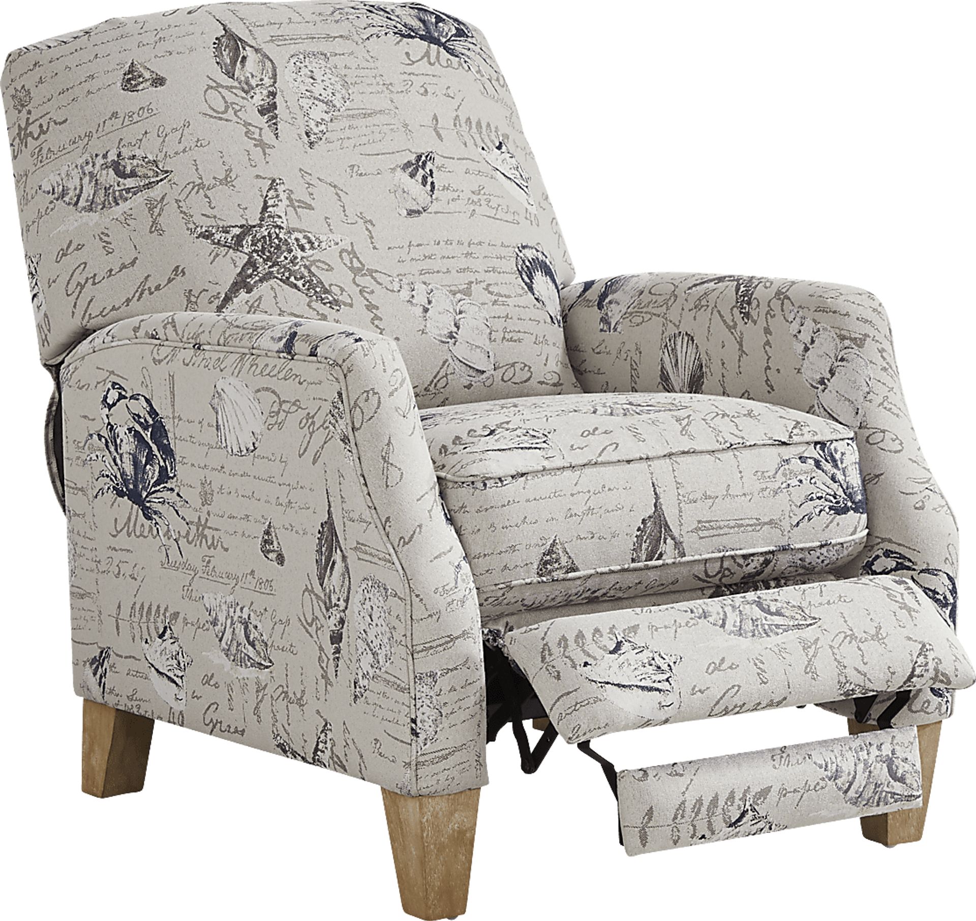 Cape Charles Beige Jacquard Fabric Recliner | Rooms to Go