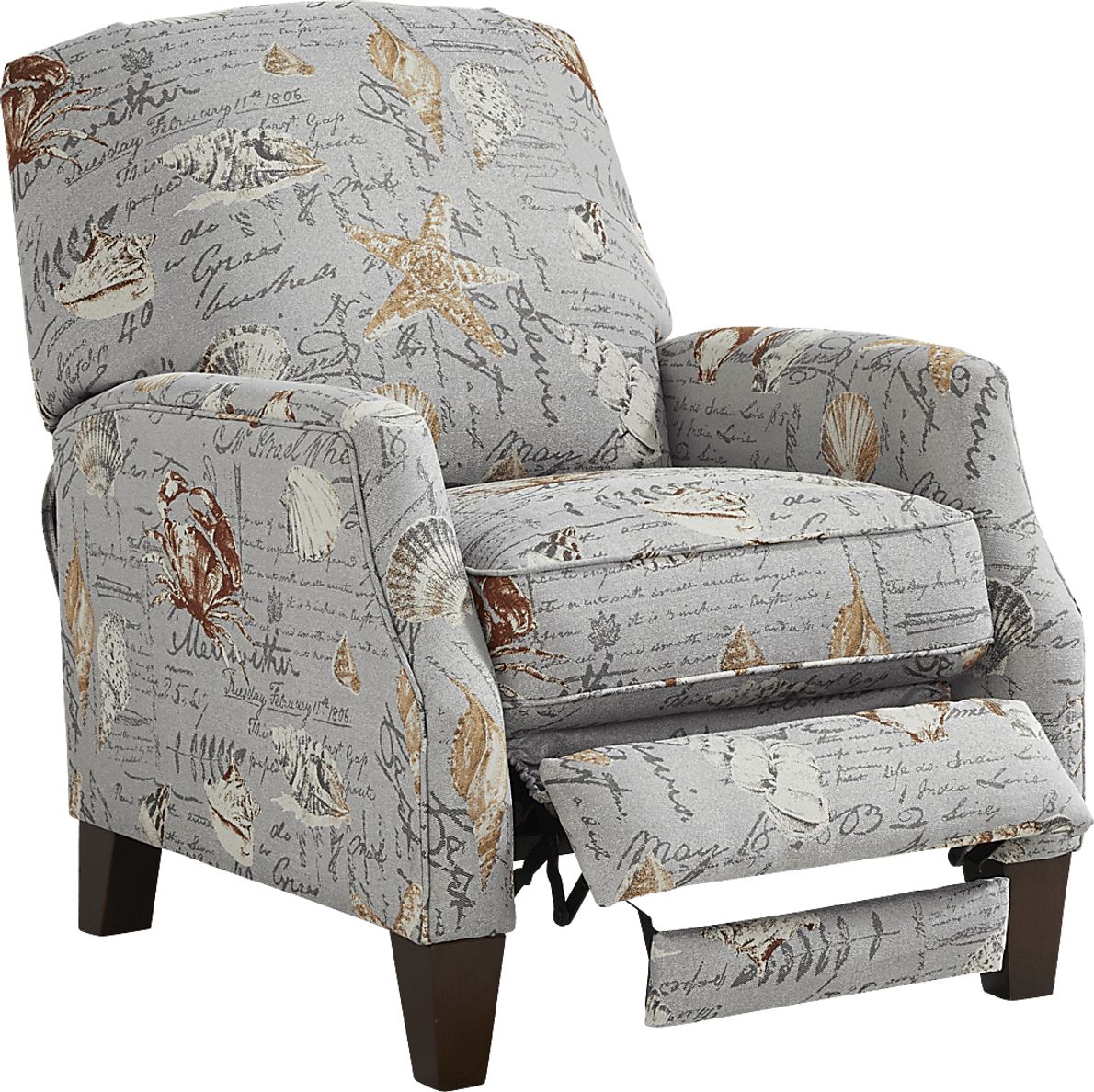 Cape Charles Gray Jacquard Fabric Recliner - Rooms To Go