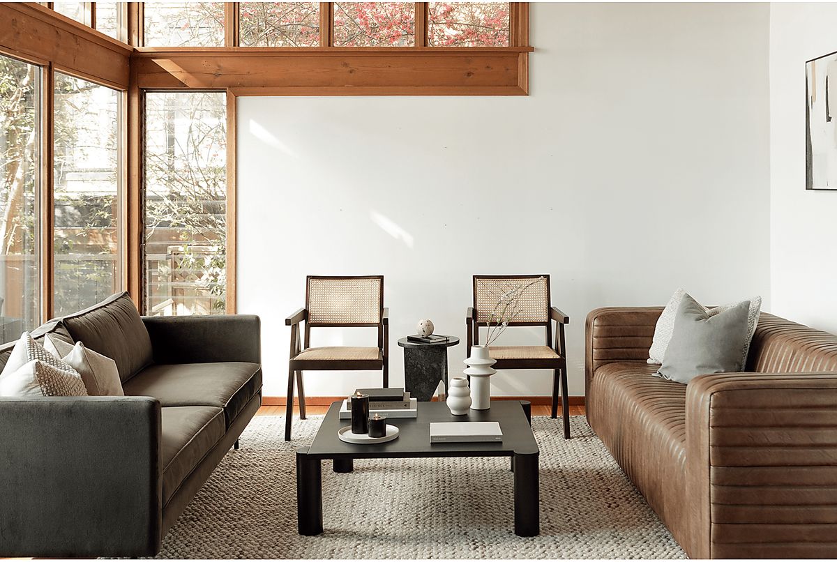 Caplon Brown Dark Wood Arm Chair, Set Of 2 | Rooms to Go