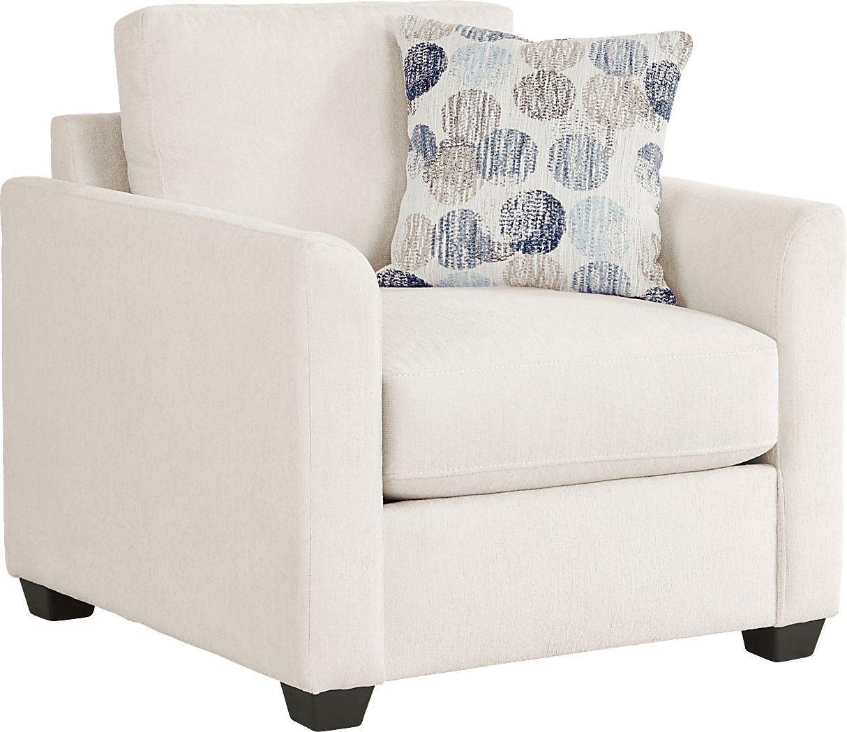 Caprice Ivory Beige Chenille Fabric Chair | Rooms to Go