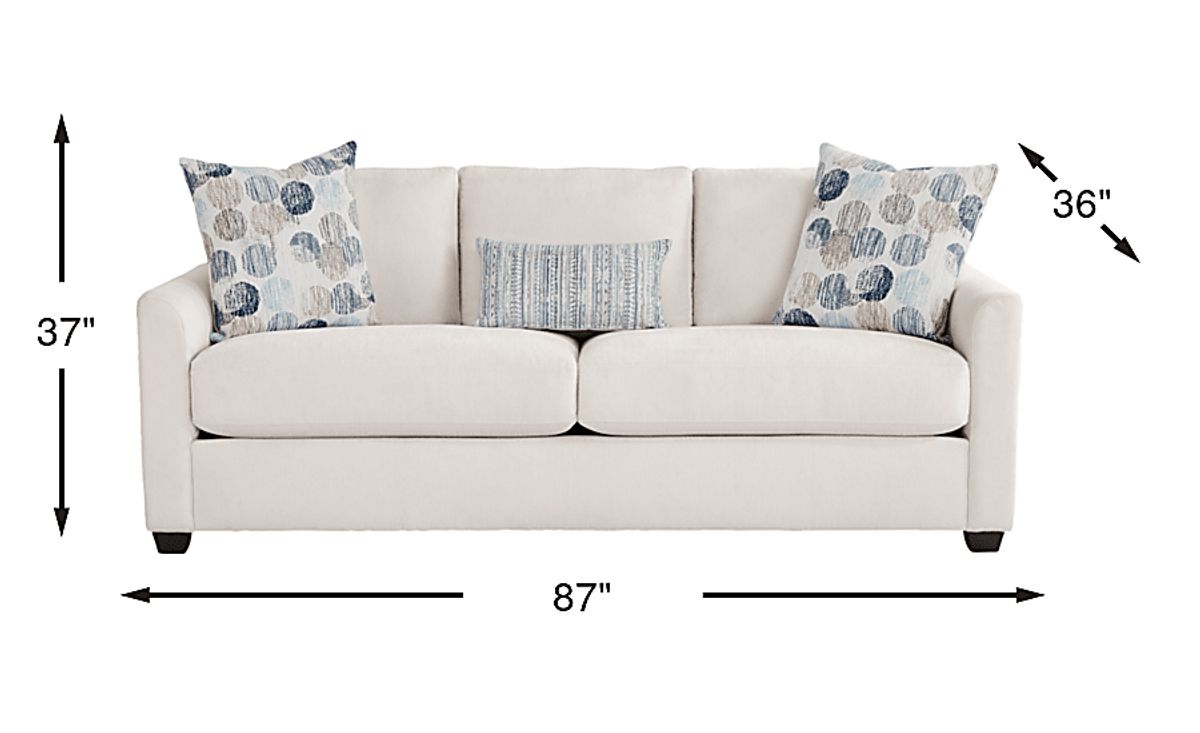 Caprice Ivory Beige Chenille Fabric Premium Sleeper Sofa | Rooms to Go