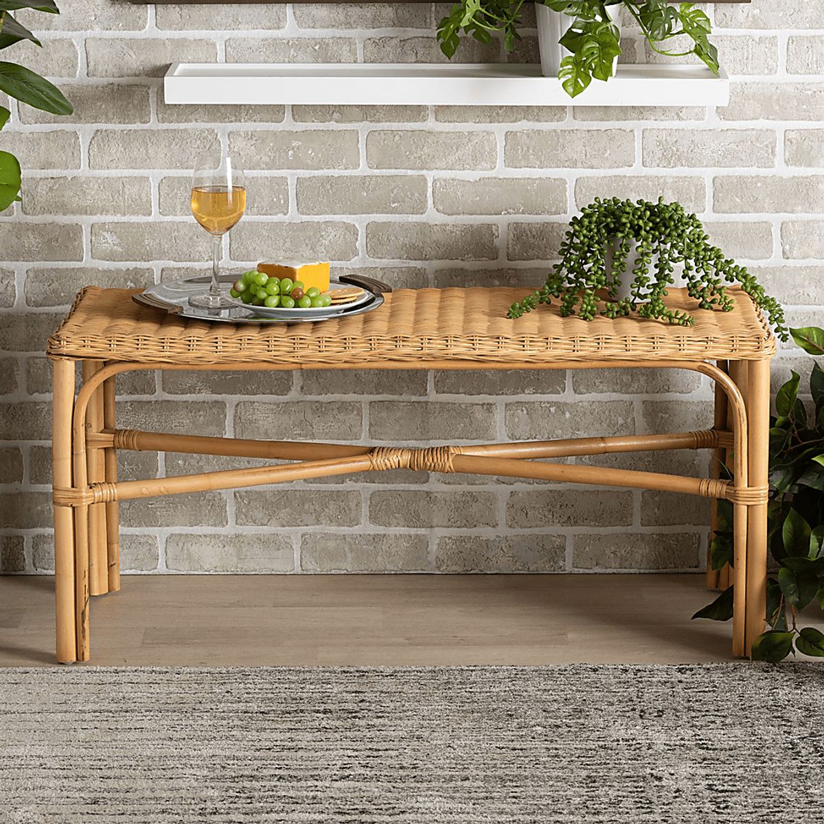 Carapia Brown Bench | Rooms to Go