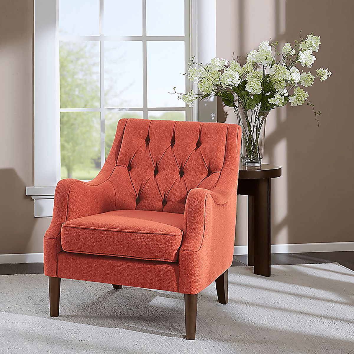 Caravatta Red Polyester Fabric Accent Chair | Rooms to Go
