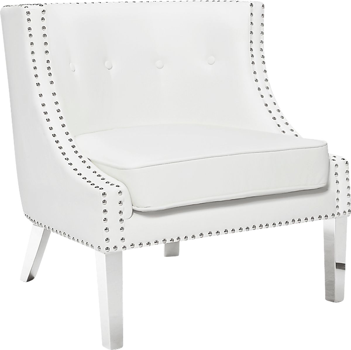 Carbery White Faux Leather Fabric Accent Chair | Rooms to Go