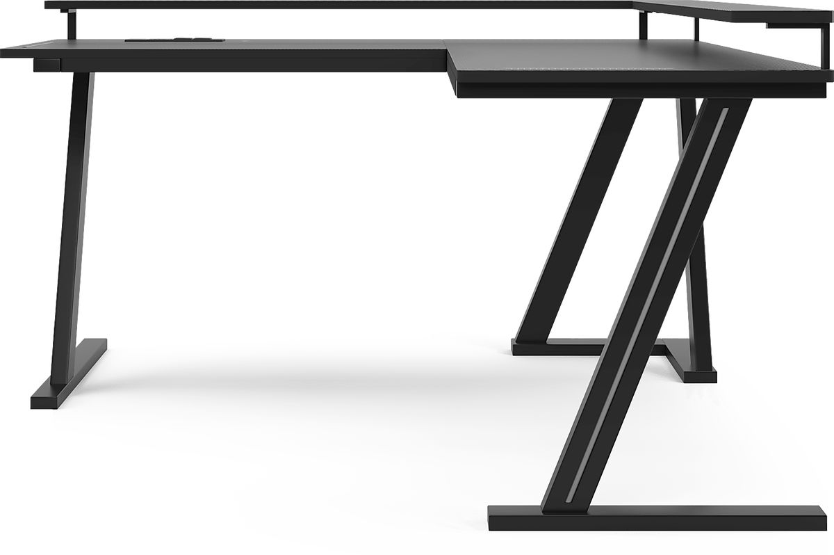 Carbon Optix Black,Carbon Black,Colors L-Shaped Computer Desk | Rooms to Go
