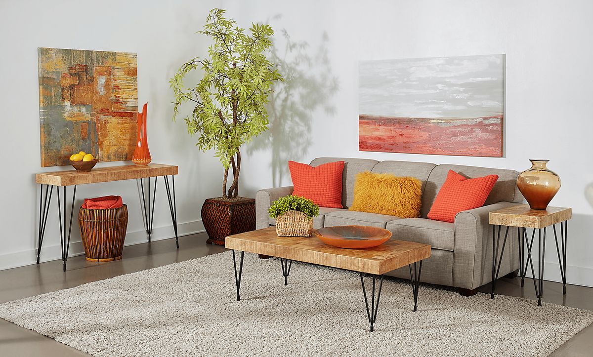 Carcora Brown Dark Wood Sofa Table | Rooms to Go