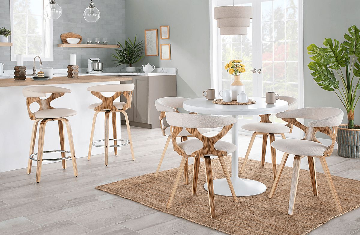 Cardeza Cream Colors,Light Wood,White Side Chair | Rooms to Go
