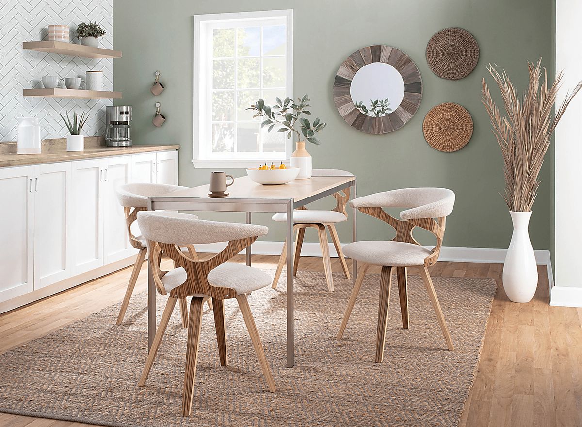 Cardeza Cream Colors,Light Wood,White Side Chair | Rooms to Go