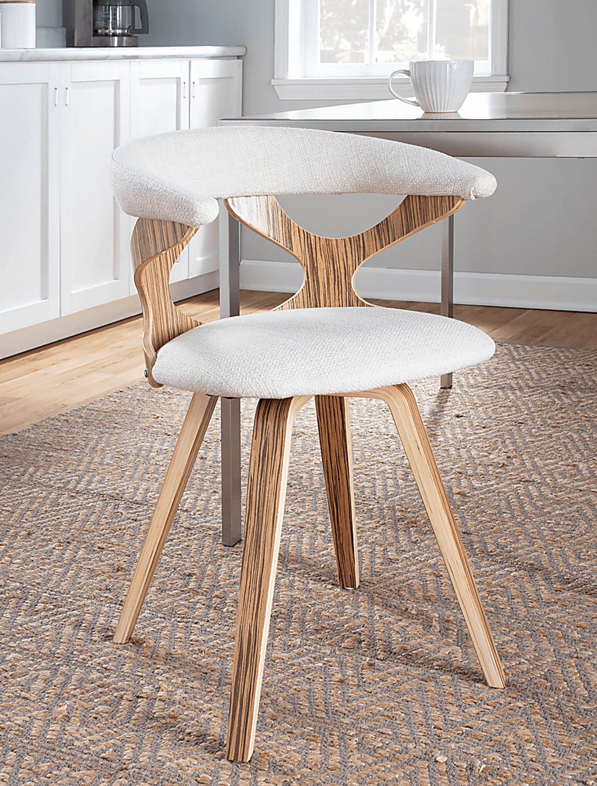 Cardeza Cream Colors,Light Wood,White Side Chair | Rooms to Go