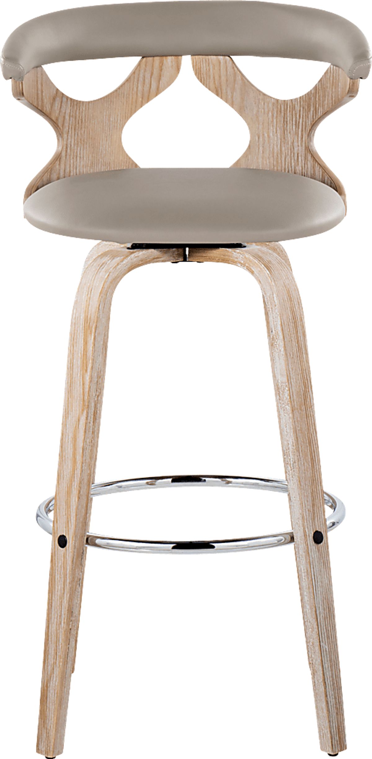 Cardeza II White Colors,White Light Gray Swivel Barstool | Rooms to Go