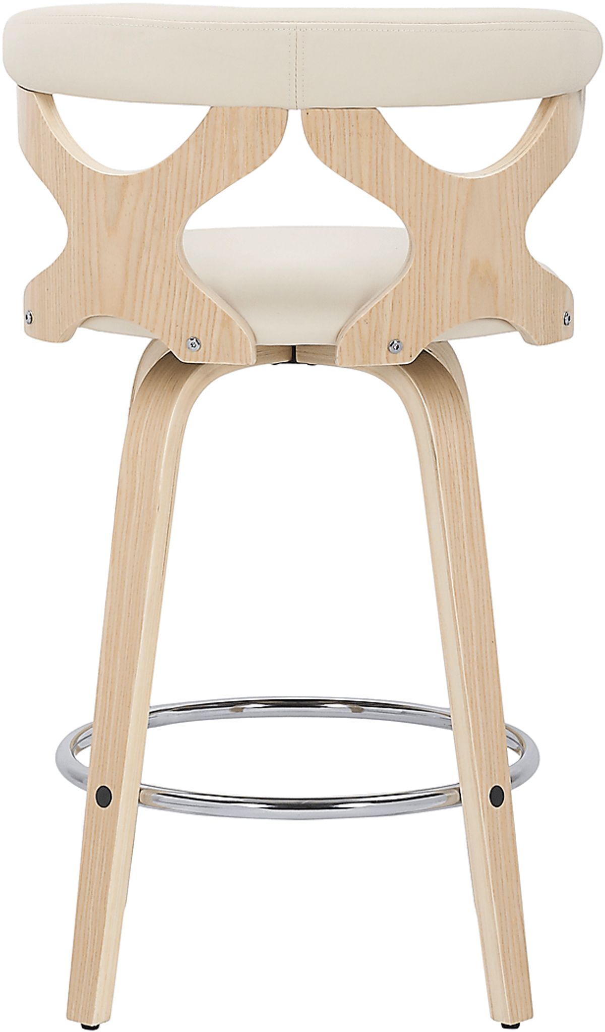 Cardeza Natural Light Wood Cream Beige Swivel Barstool | Rooms to Go