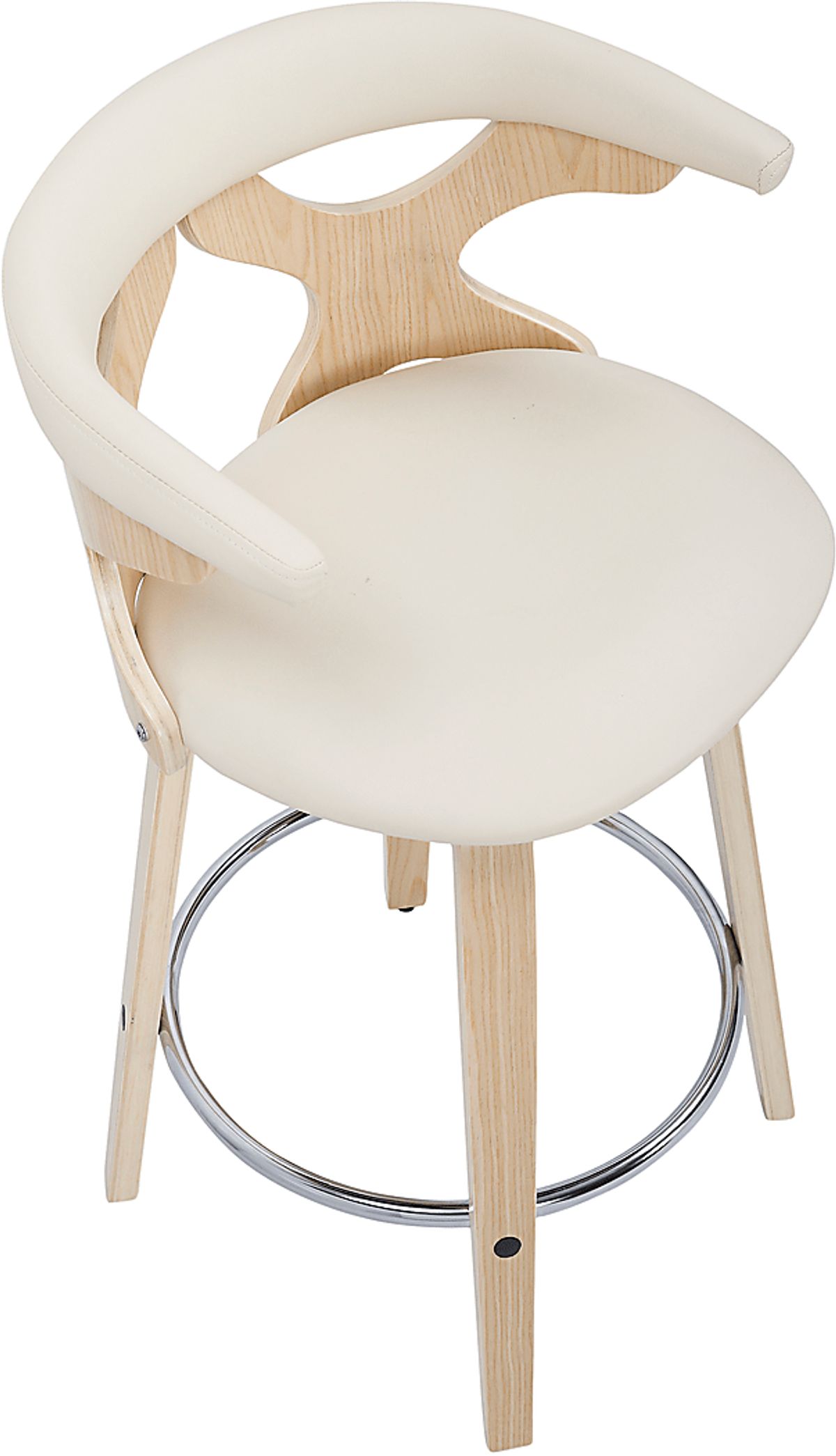 Cardeza Natural Light Wood Cream Beige Swivel Barstool | Rooms to Go