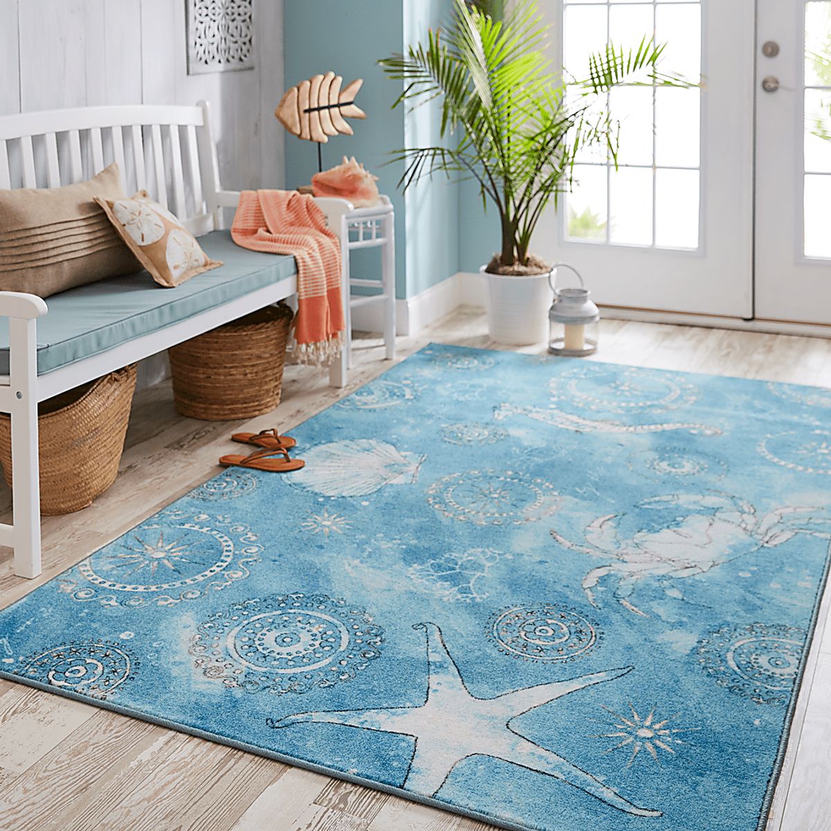 Carianne Blue Rug | Rooms to Go