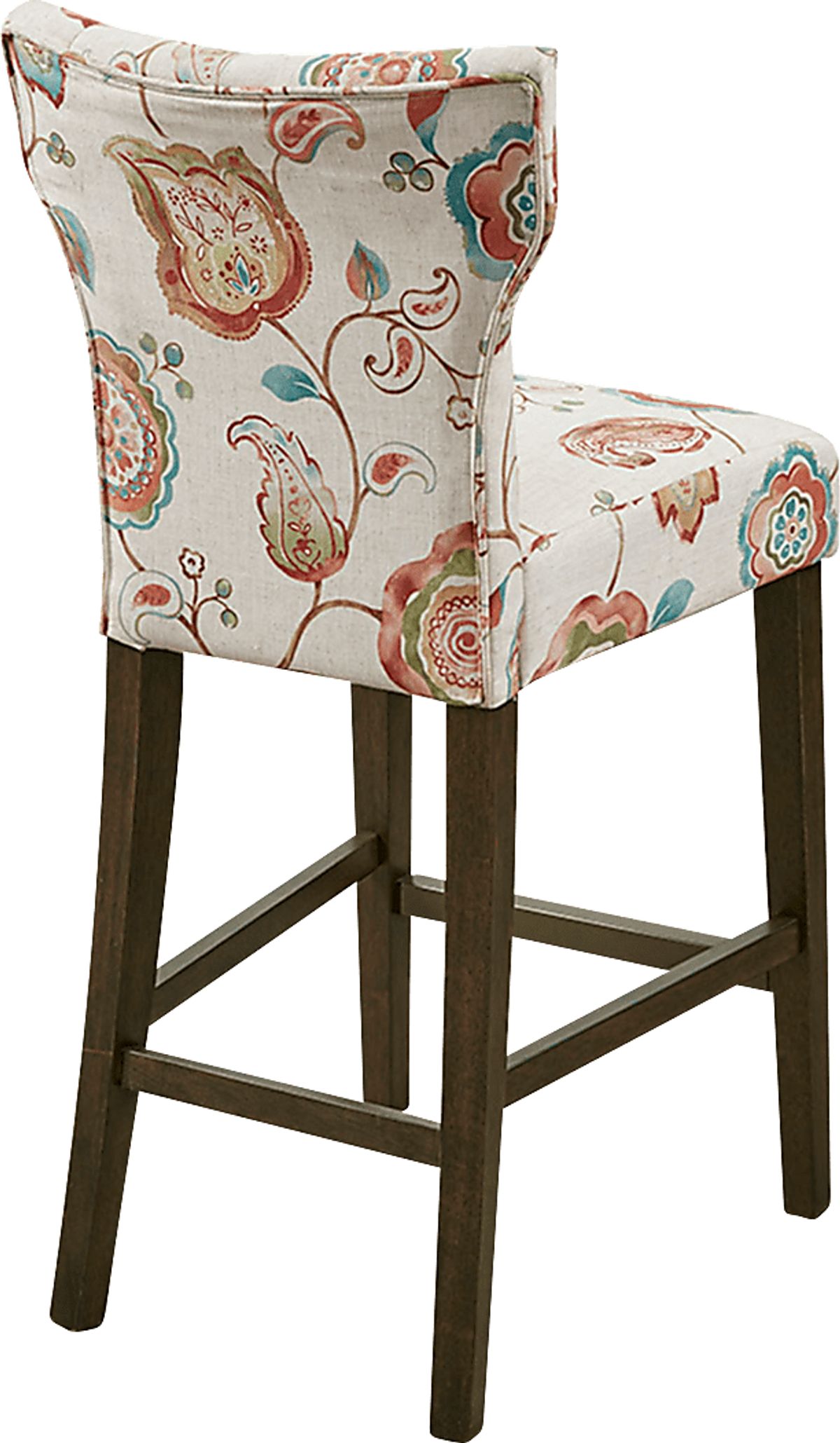 Carisbrooke Espresso Dark Wood Orange Orange,Red Counter Height Stool ...