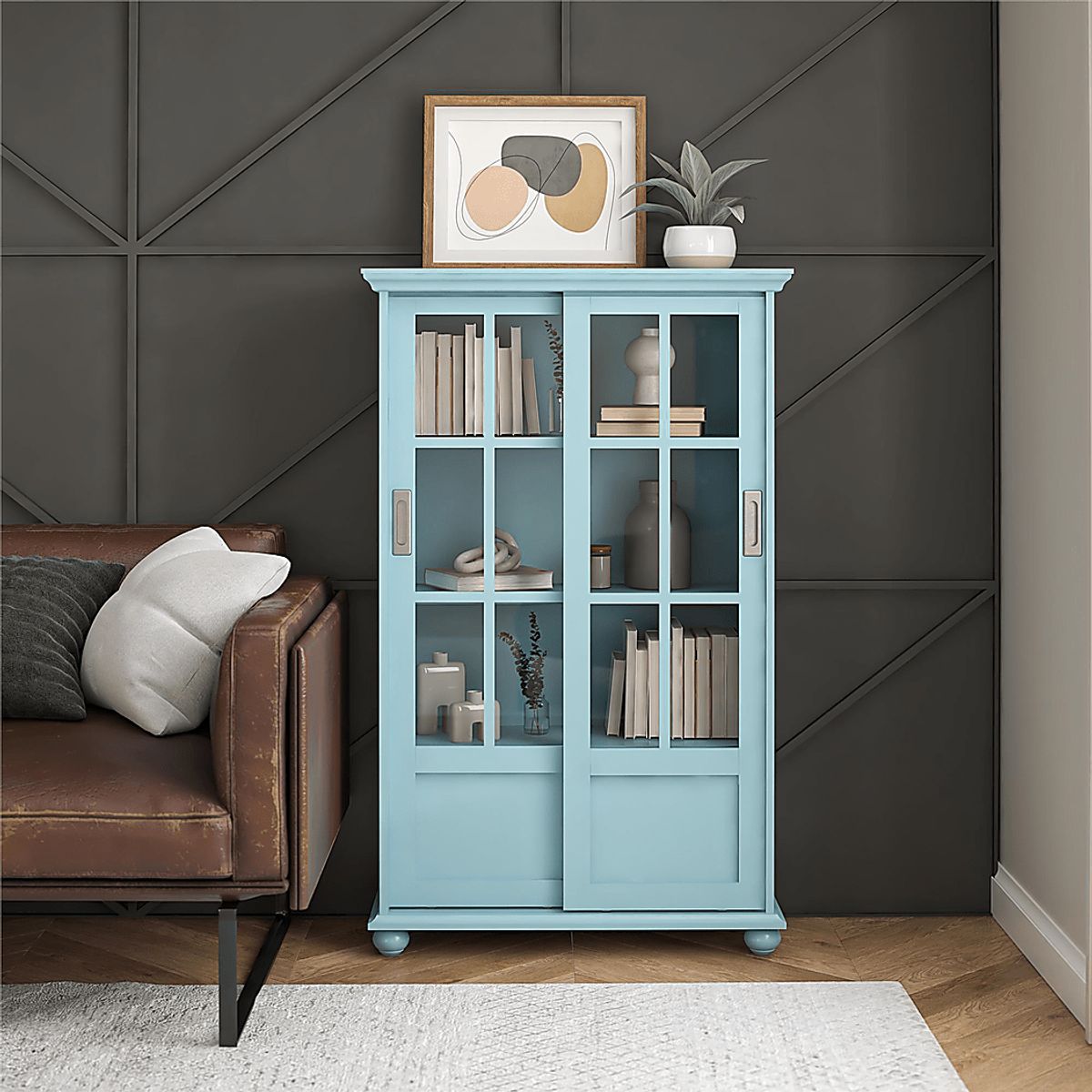 Carleta Blue Colors Bookcase | Rooms to Go