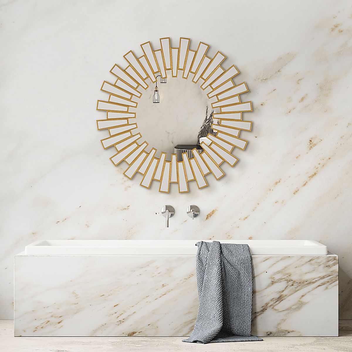 Carlisa Gold Colors,Metal Mirror | Rooms to Go