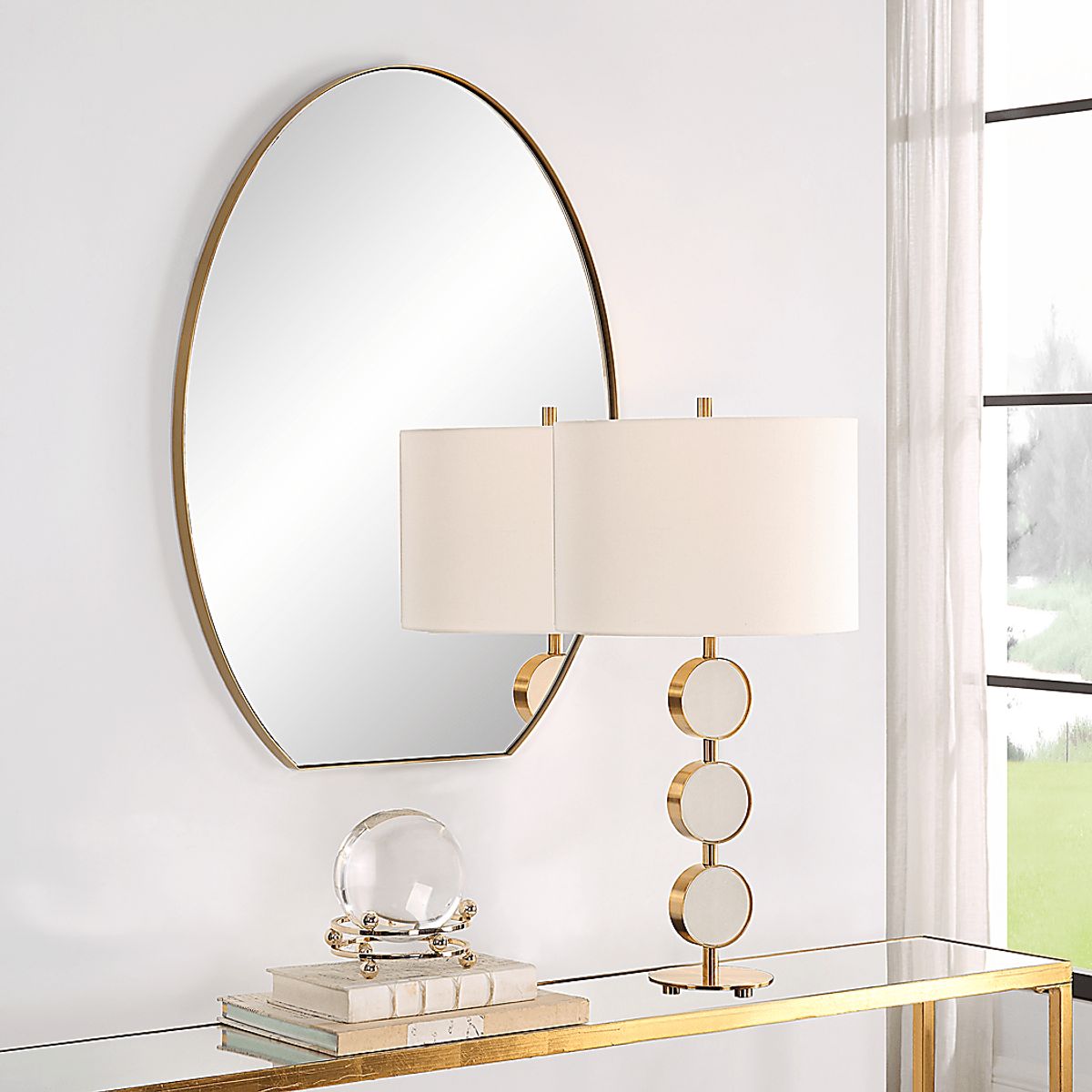 Carlotta Brass Mirror | Rooms to Go