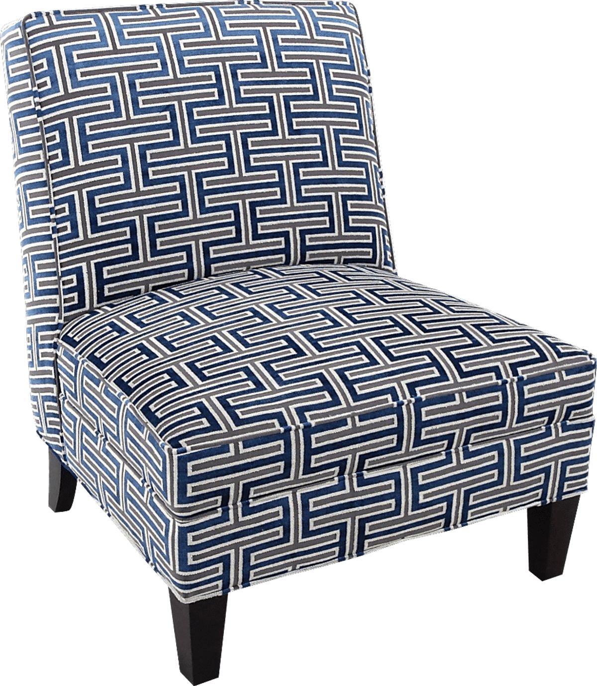 Carlyle Indigo Blue Synthetic Fabric Accent Chair | Rooms to Go