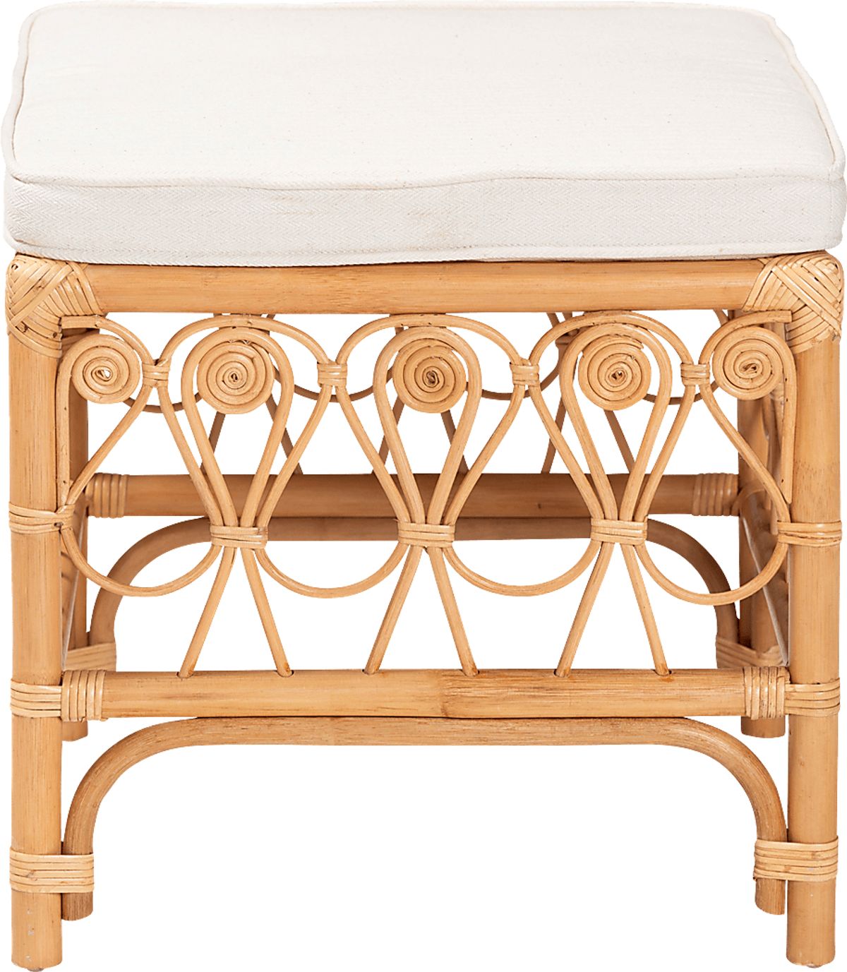 Carmenere Light Brown Cotton,Polyester Fabric Ottoman | Rooms to Go