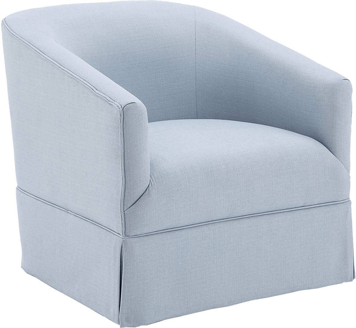 Carmick Blue Polyester Fabric Swivel Accent Chair | Rooms to Go