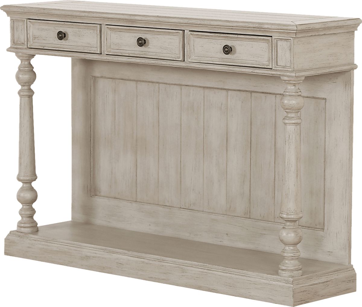 Carnwath Beige Colors,Light Wood,White Console Table | Rooms to Go