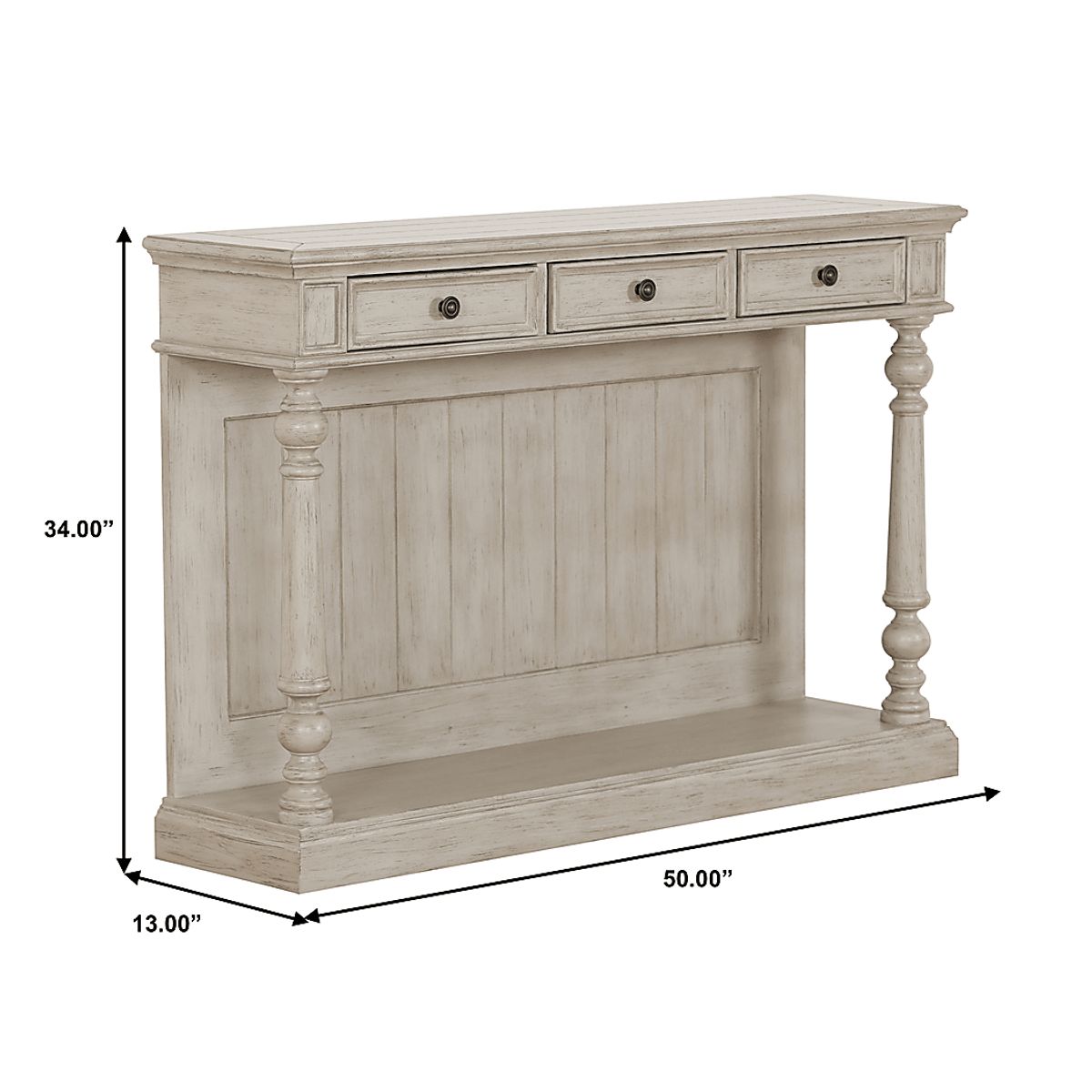 Carnwath Beige Colors,Light Wood,White Console Table | Rooms to Go