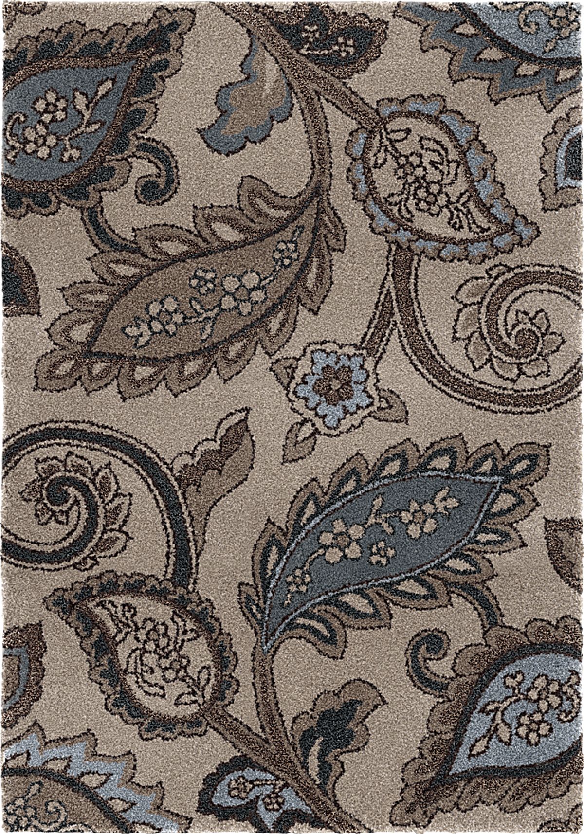 Carolina Wild Steel Beige Rug | Rooms to Go