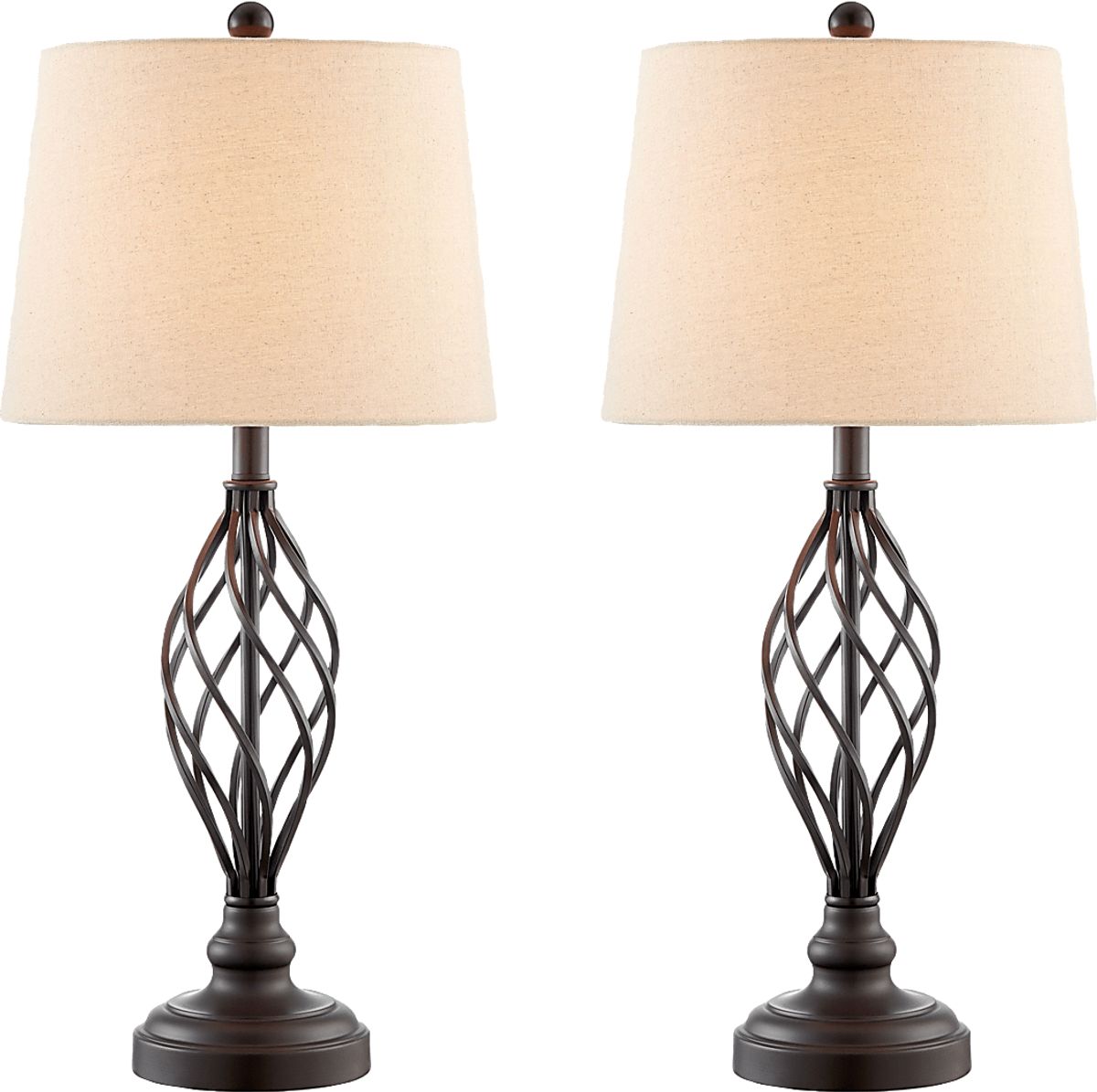 Caron Shade Bronze Brown,Yellow Table Lamp | Rooms to Go