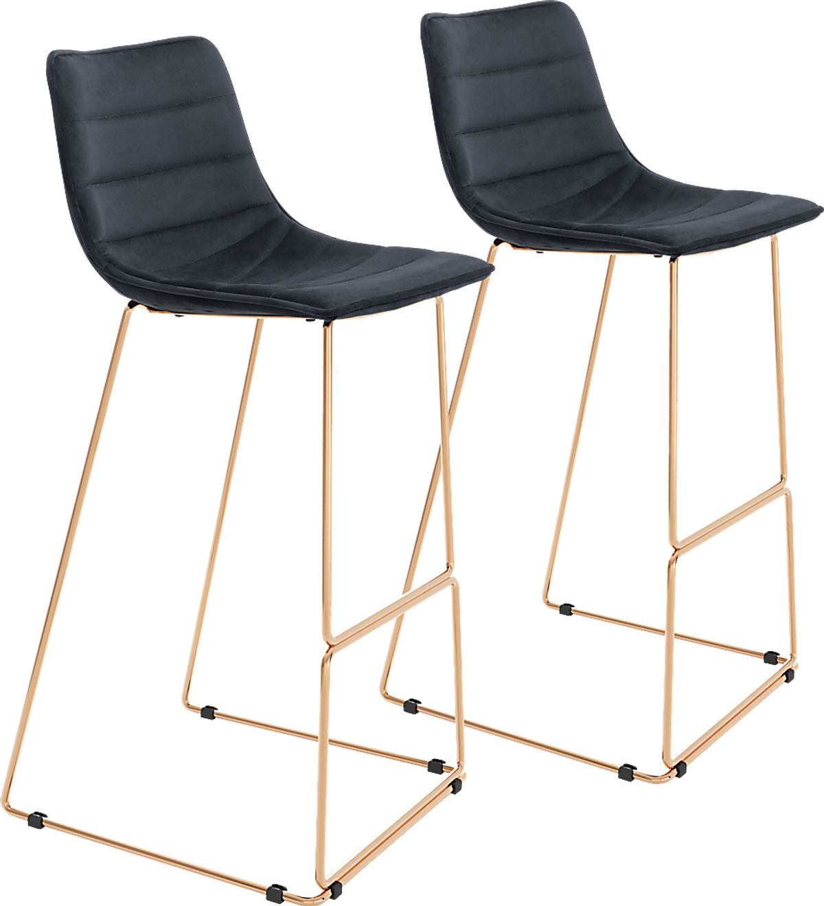 Carramore Gold Colors,Metal Black Polyester Fabric Barstool | Rooms to Go