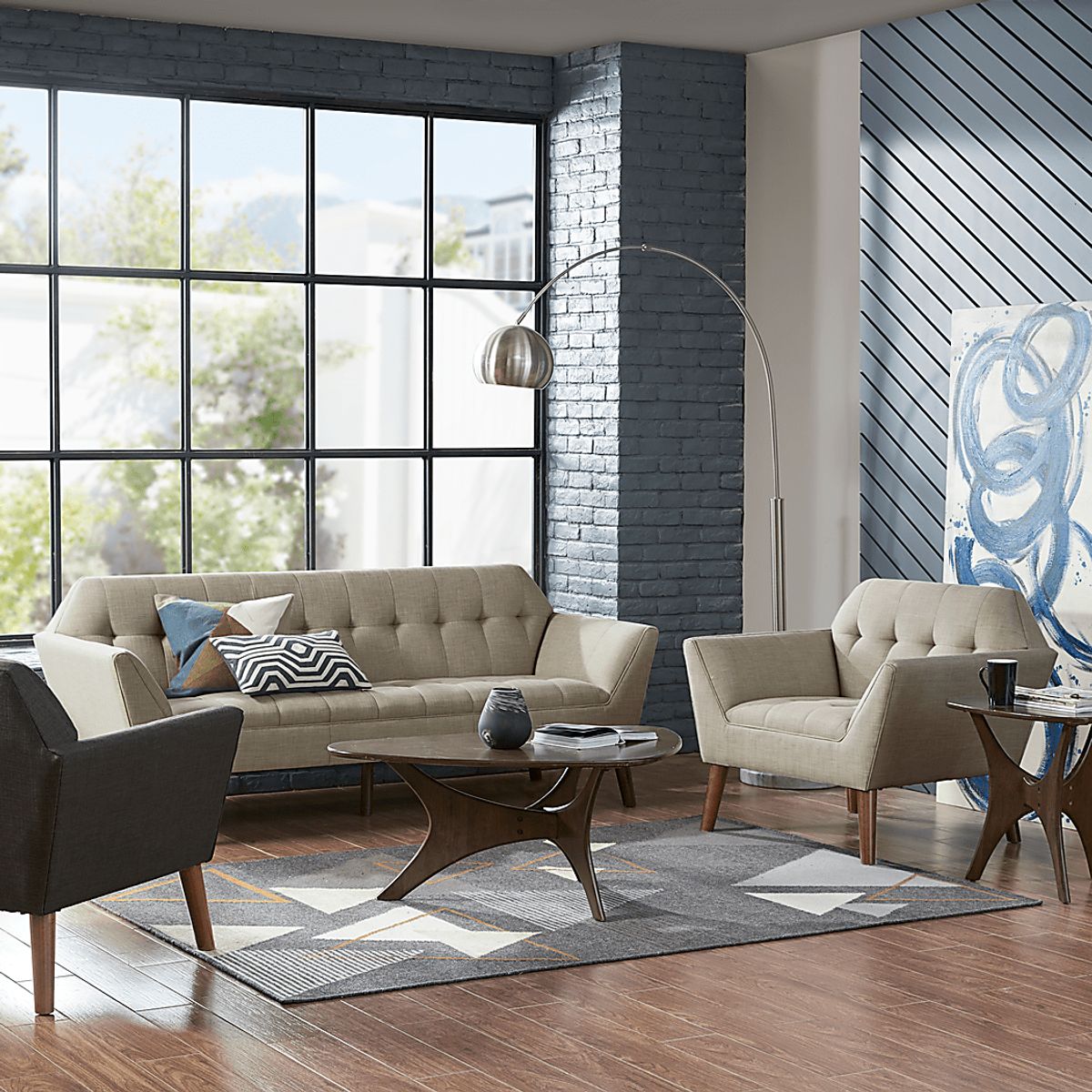 Carrere Gray Polyester Fabric Accent Chair | Rooms to Go