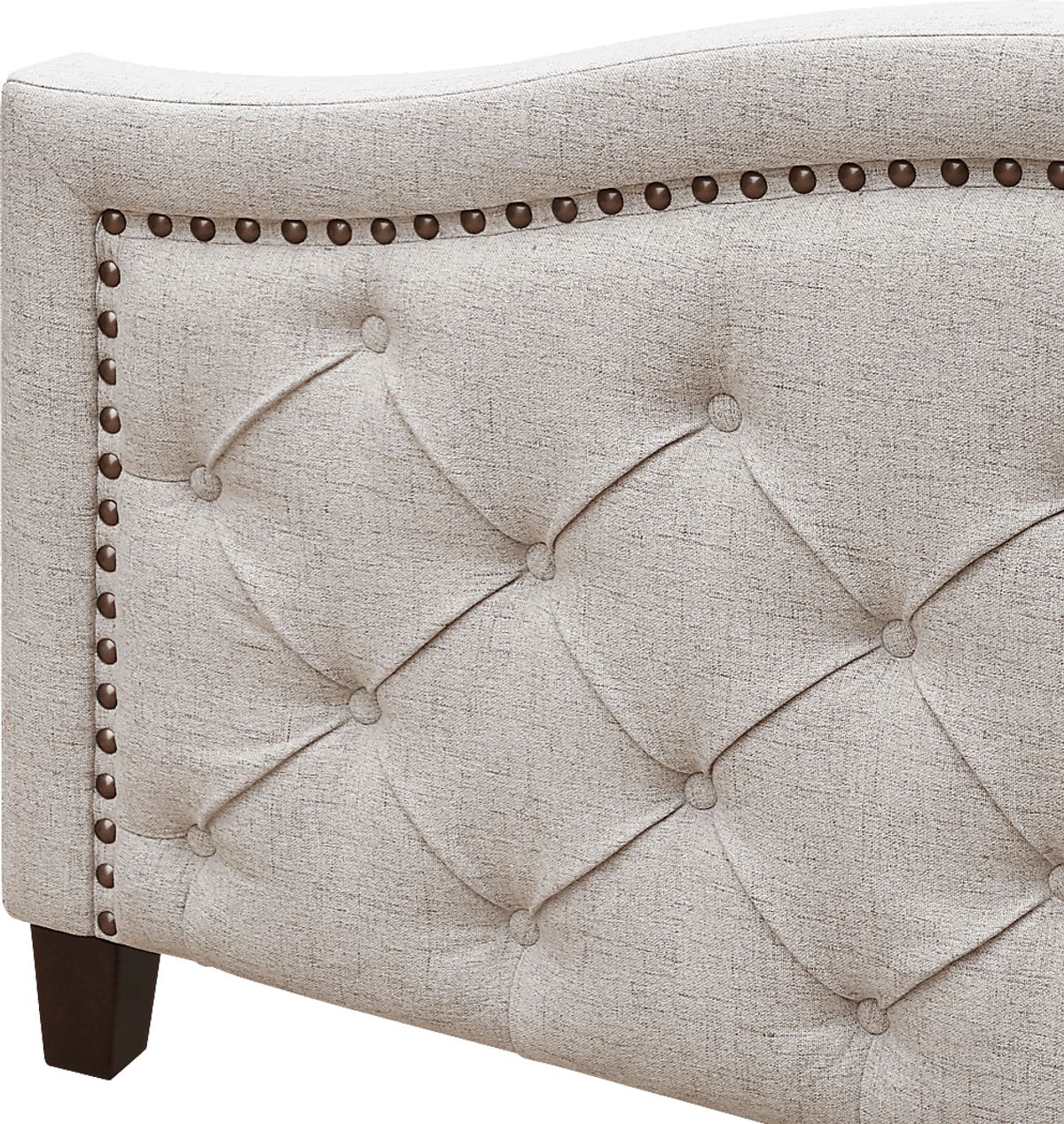 Carrollview Beige Colors,Light Wood,White Polyester Fabric Queen Bed ...