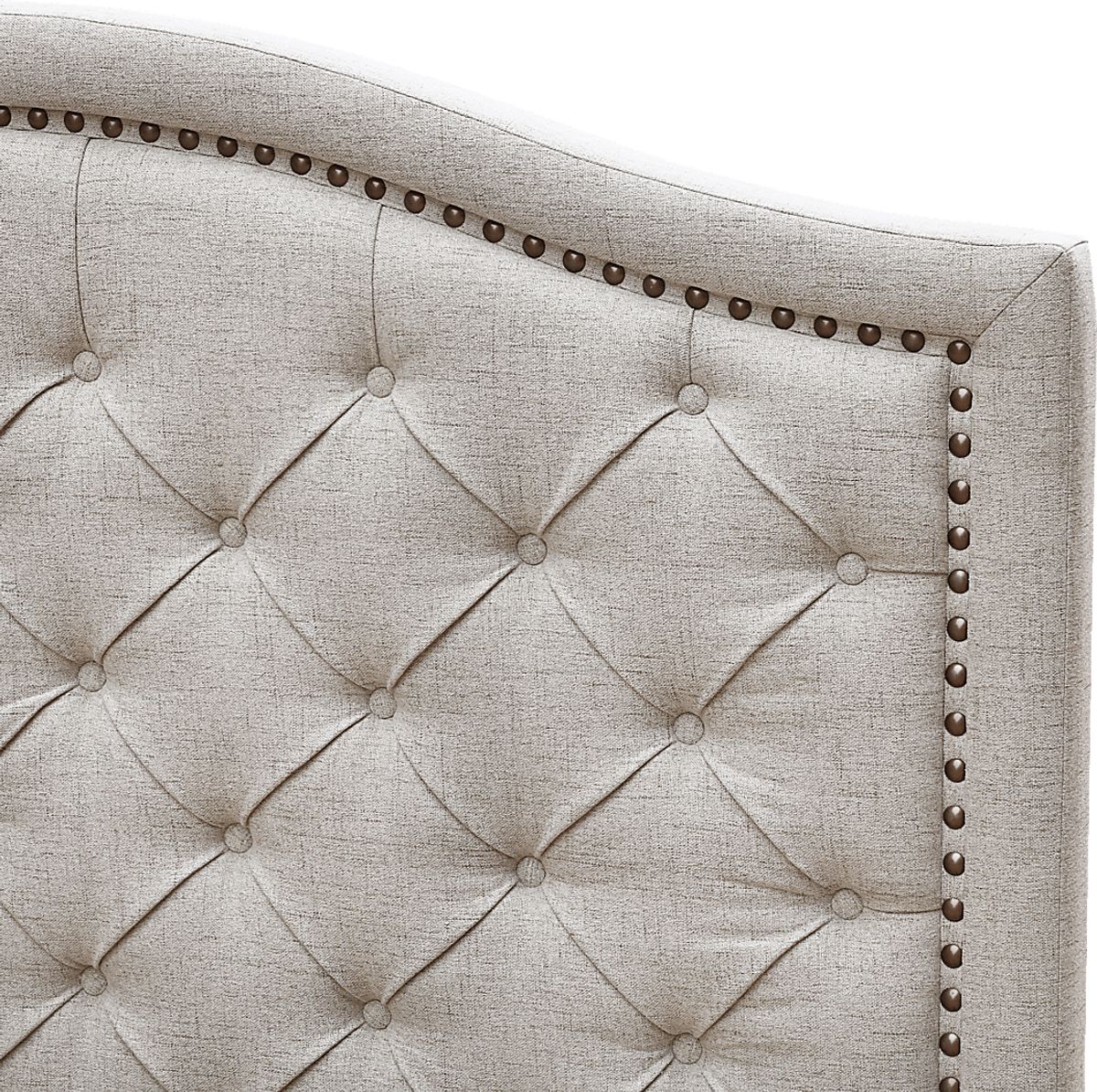 Carrollview Beige Colors,Light Wood,White Polyester Fabric Queen Bed ...