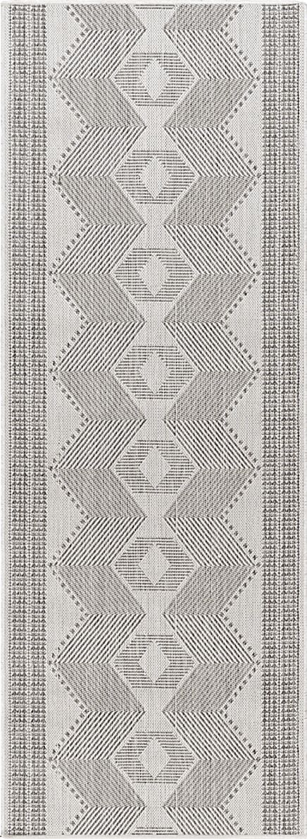 Carson Gray Polypropylene Fabric Outdoor Rug - Rooms To Go