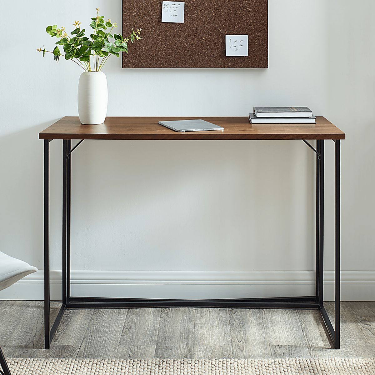 Carwill Walnut Dark Wood Desk | Rooms to Go