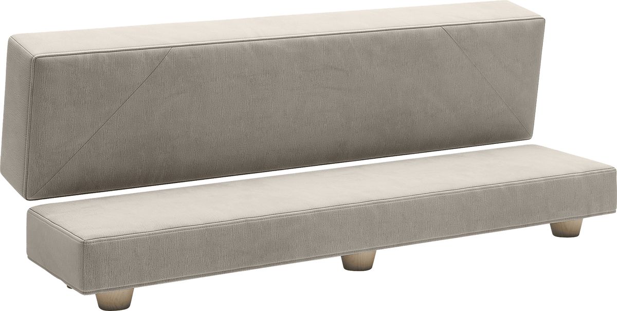 Casila Gray Polyester Fabric Twin Bed Bench | Rooms to Go