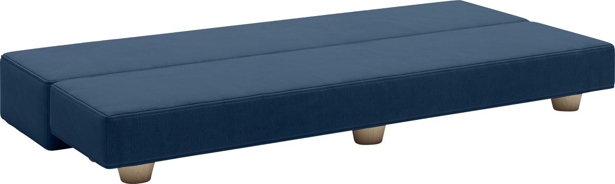 Casila Indigo Blue Polyester Fabric Twin Bed Bench | Rooms to Go