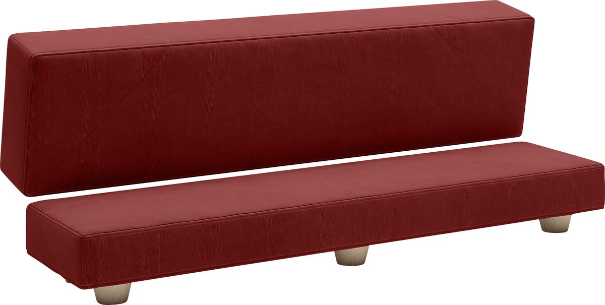 Casila Red Polyester Fabric Twin Bed Bench | Rooms to Go