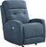 Cason Lane Blue Chenille Fabric Dual Power Recliner - Rooms To Go