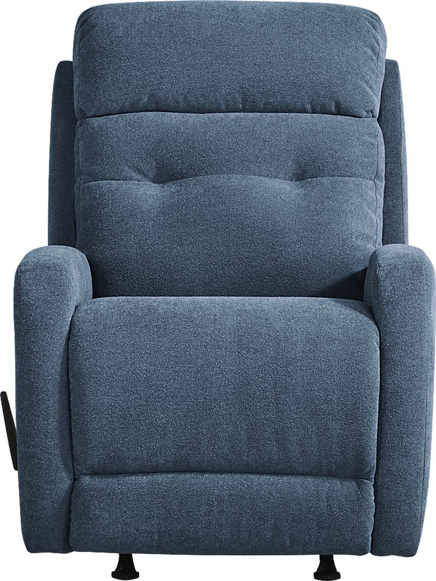 Cason Lane Blue Rocker Recliner - Rooms To Go