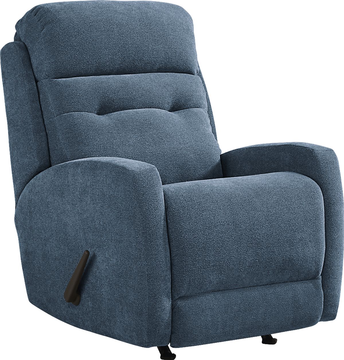 Cason Lane Blue Chenille Fabric Rocker Recliner | Rooms to Go