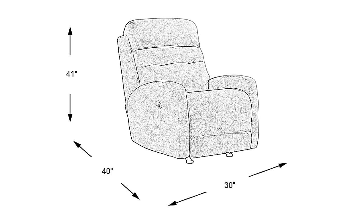 Cason Lane Brown Chenille Fabric Dual Power Recliner | Rooms to Go