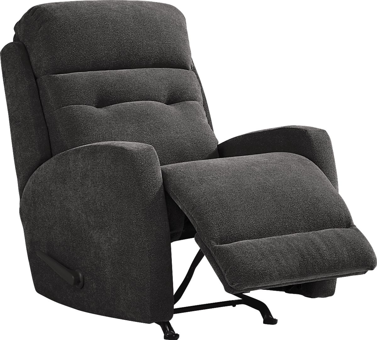 Cason Lane Dark Gray Chenille Fabric Rocker Recliner | Rooms to Go